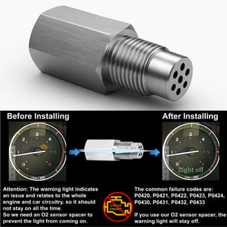 NEW 180° O2 Sensor Spacer Mini Catalizador Mini Catalytic Converter to